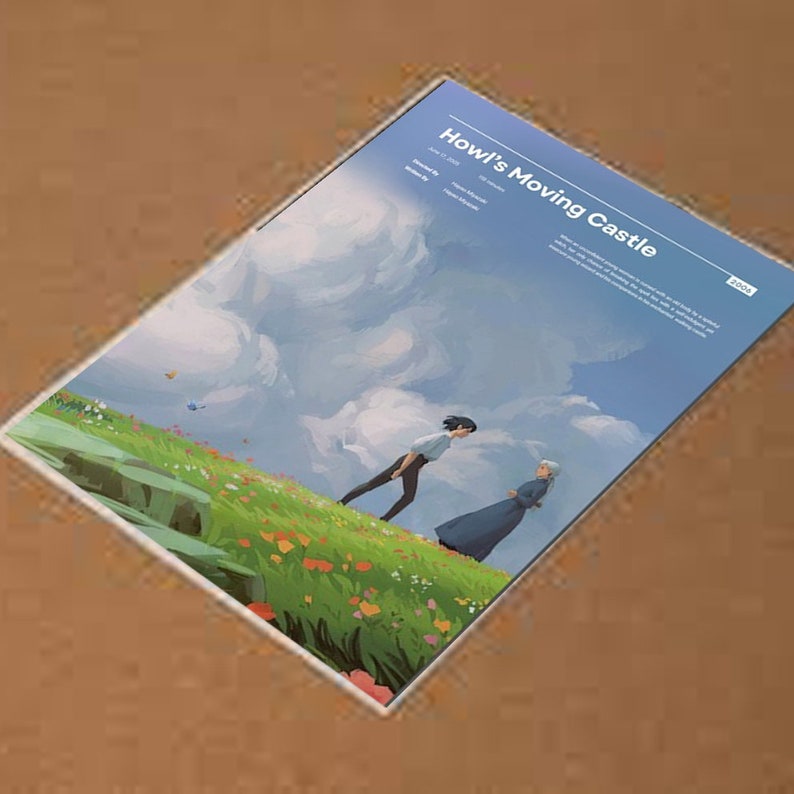 Howls Moving Castle Poster, Studio Ghibli Room Decor, Howl Pendragon ...