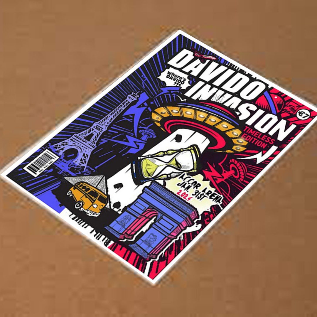 Davido Invasion Tour Paris France January 31 2024 Poster, Home Decor - Etsy