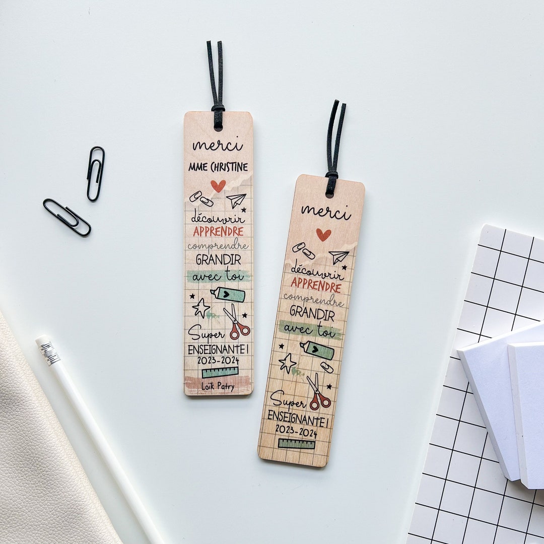 PROF Signet en bois Merci Découvrir, apprendre, comprendre... Super ...