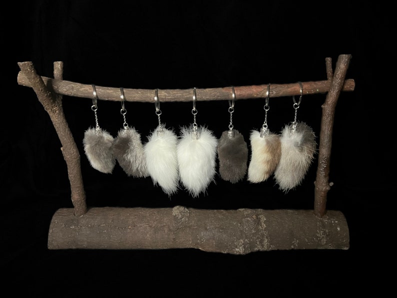 Rabbit Foot Key Chain - Etsy