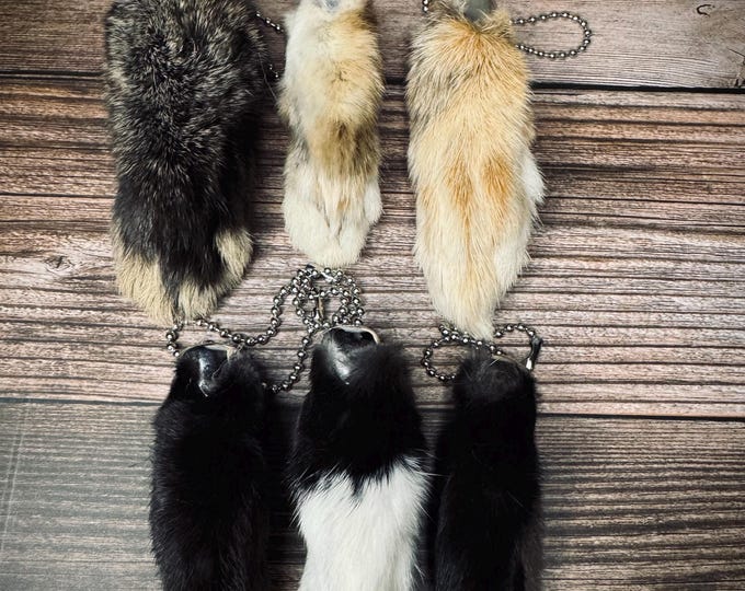 Rabbit Foot Key Chain - Etsy