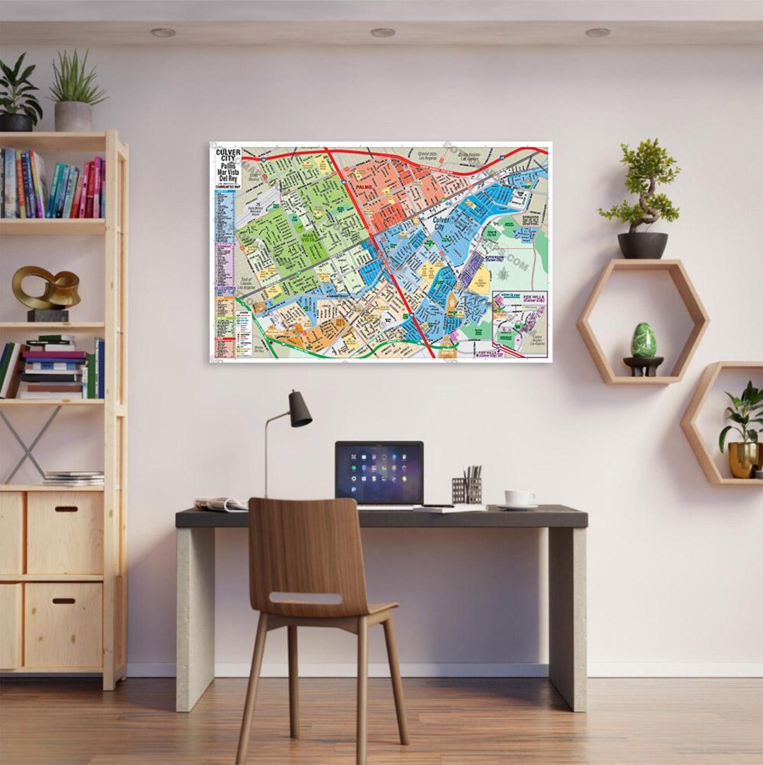 Culver City, Palms, Mar Vista, Del Rey Map, Los Angeles County, CA ...