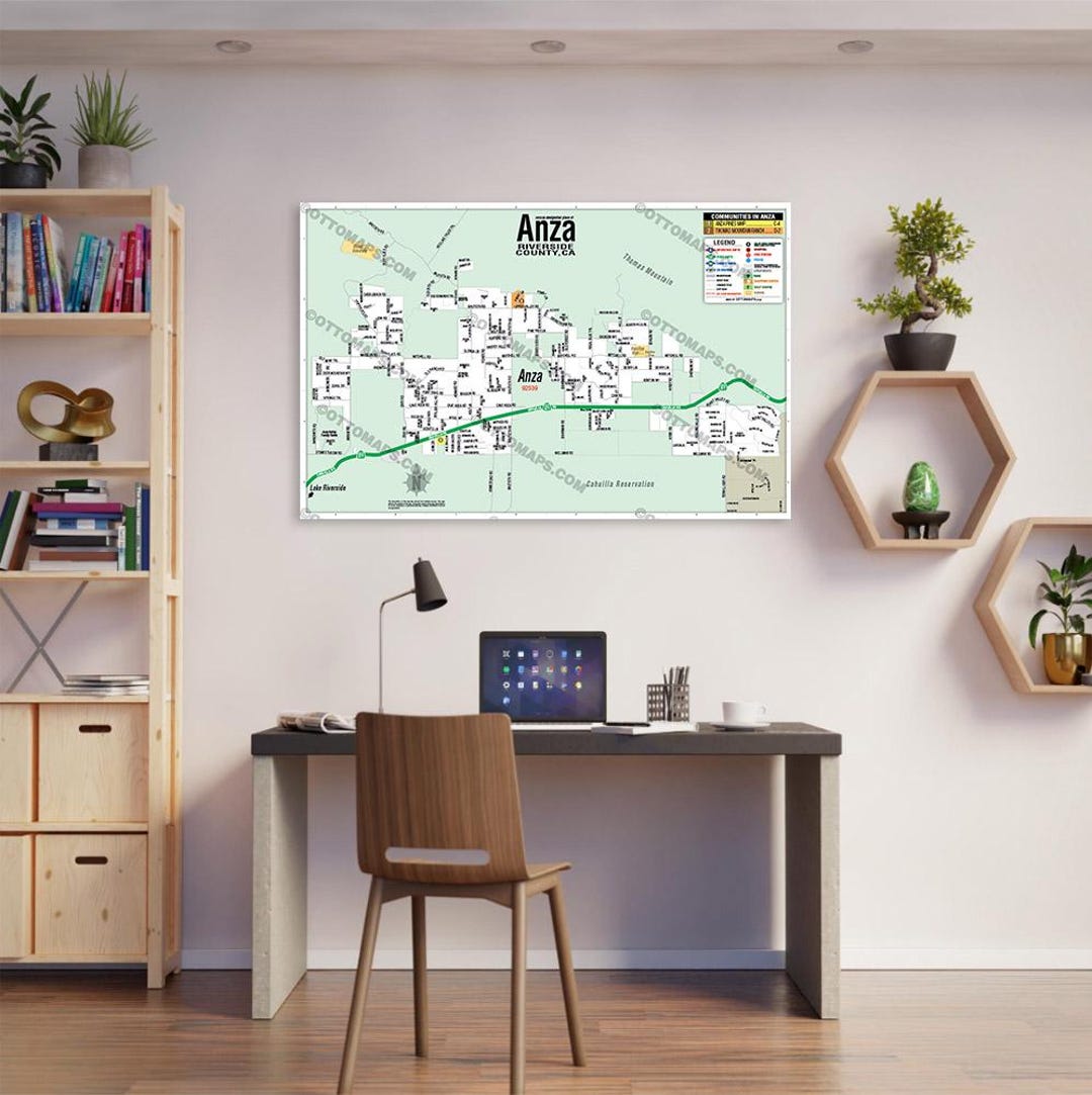 Anza Map, Riverside County, CA - POSTER PRINTS - Etsy