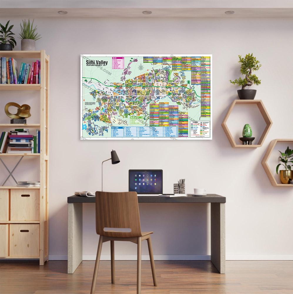 Simi Valley Map, Ventura County, CA - POSTER PRINTS - Etsy