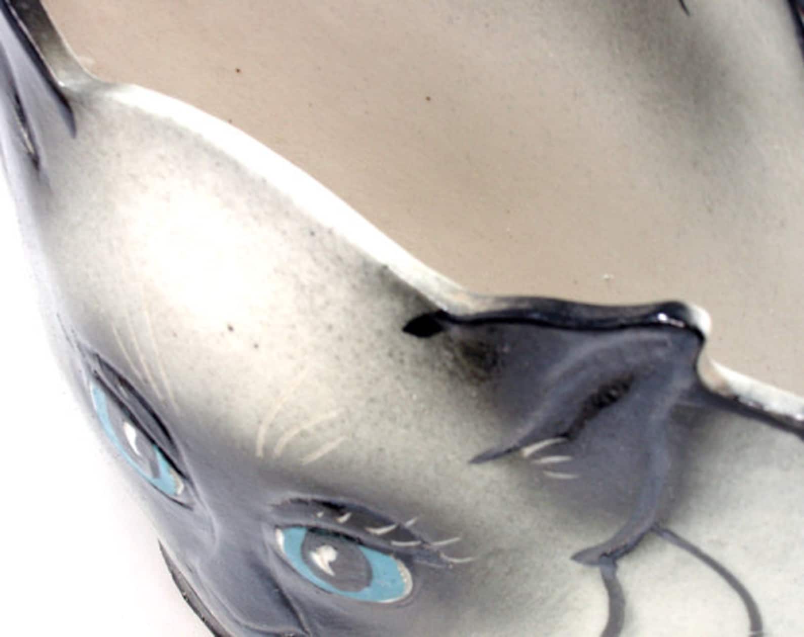 Siamese Cat Vase Decorative Porcelain Sculpture Vessel | Etsy