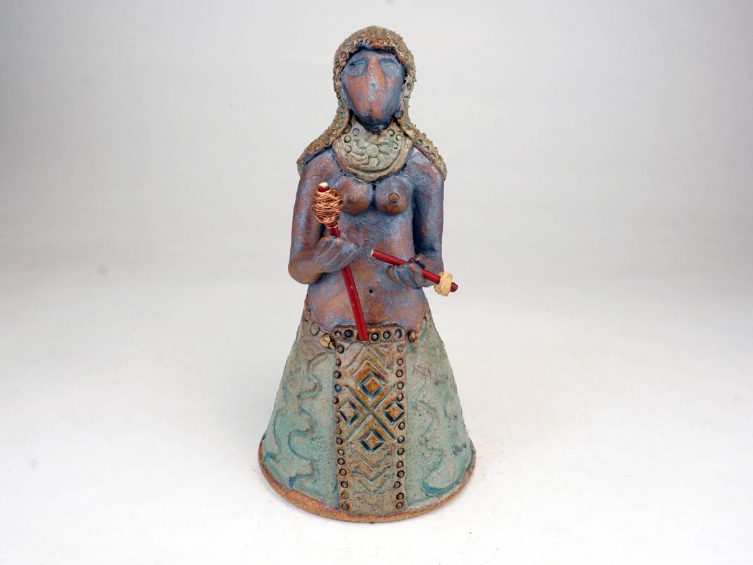 Mokosh Slavic Goddess Ritual Altar Figurine Bell Mati Zemla Temple ...