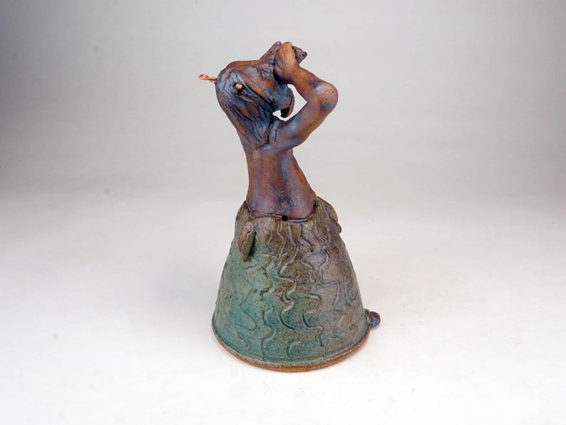 Pan the Greek Goat Footed Satyr Figurine Altar Shrine Bell, Horned God ...