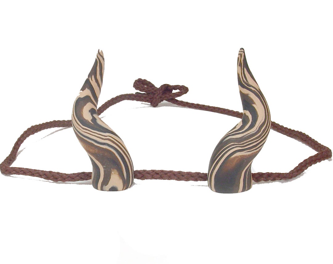 Black and Tan Pan Horns Satyr Goat Devil Horns - Etsy