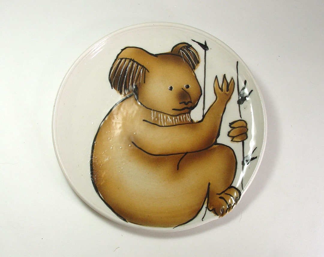 Porcelain Koala Bear Pottery Serving Platter Plate - Etsy