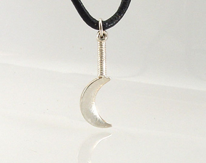 Miniature Boline Sickle Necklace Sterling Silver Ritual Tool - Etsy