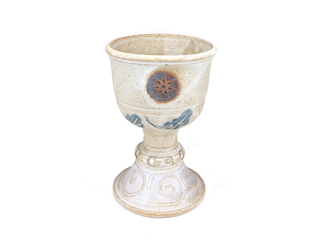 Fairy Star Wiccan Septagram Ritual Altar Chalice Feri Spiral Oak Leaves ...