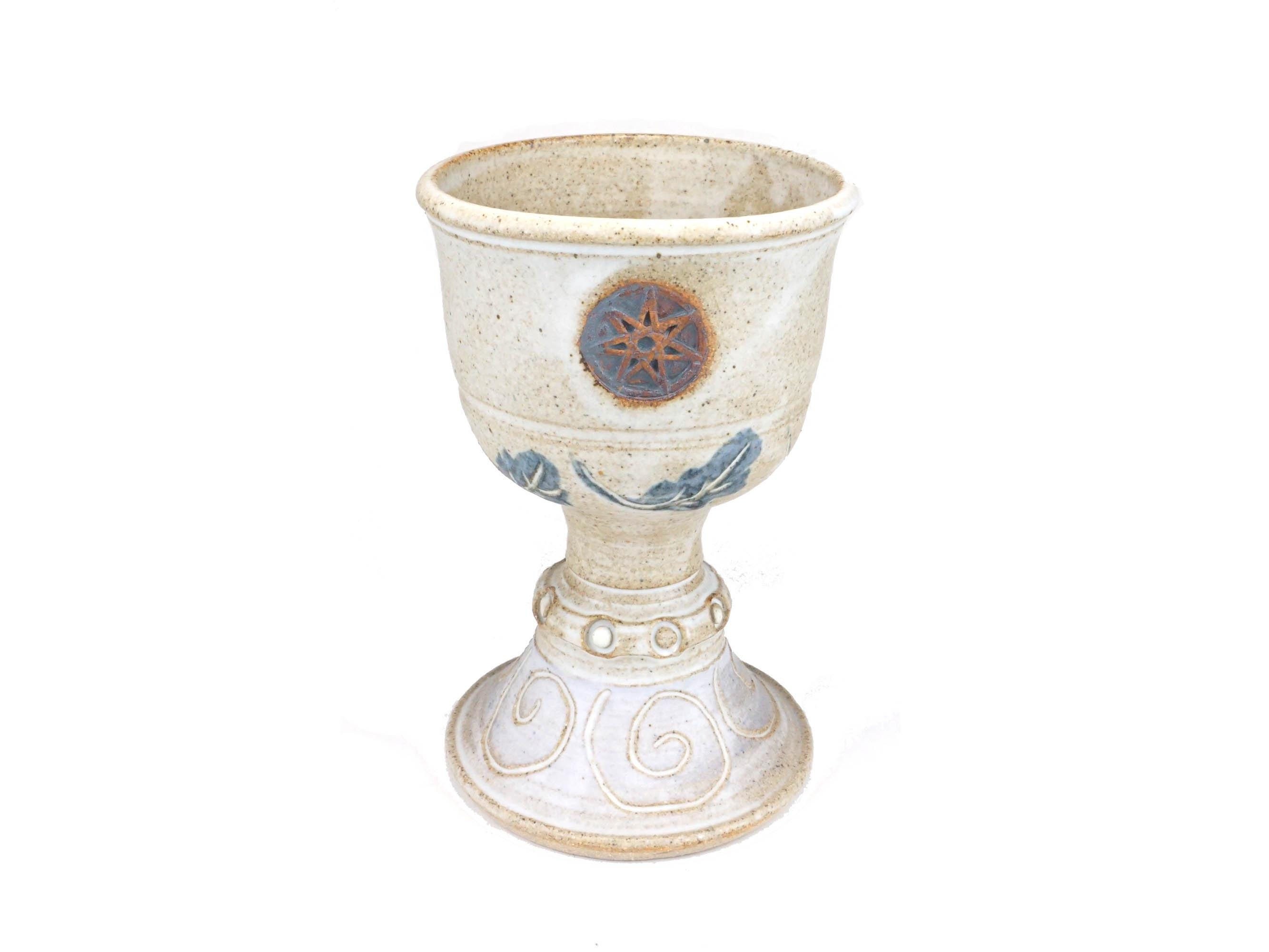 Fairy Star Wiccan Septagram Ritual Altar Chalice Feri Spiral Oak Leaves ...