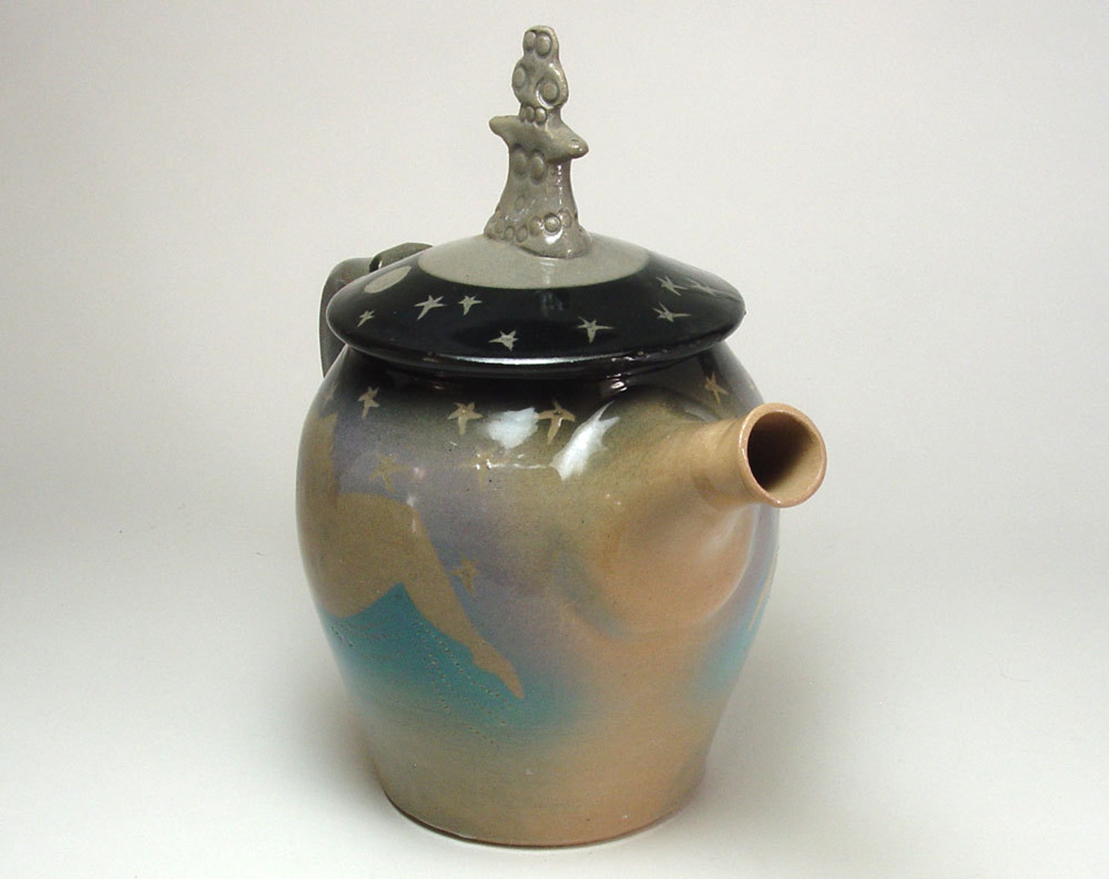 Tan Porcelain Leaping Dancer Teapot Unique Hand Made Sculpted - Etsy