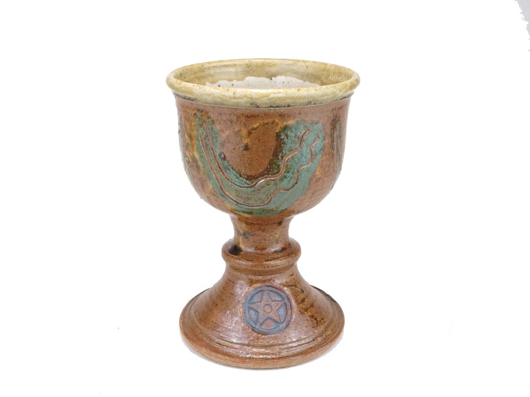 Pentacle Wiccan Ritual Altar Chalice Pentagram Neopagan Ceremonial Wine ...