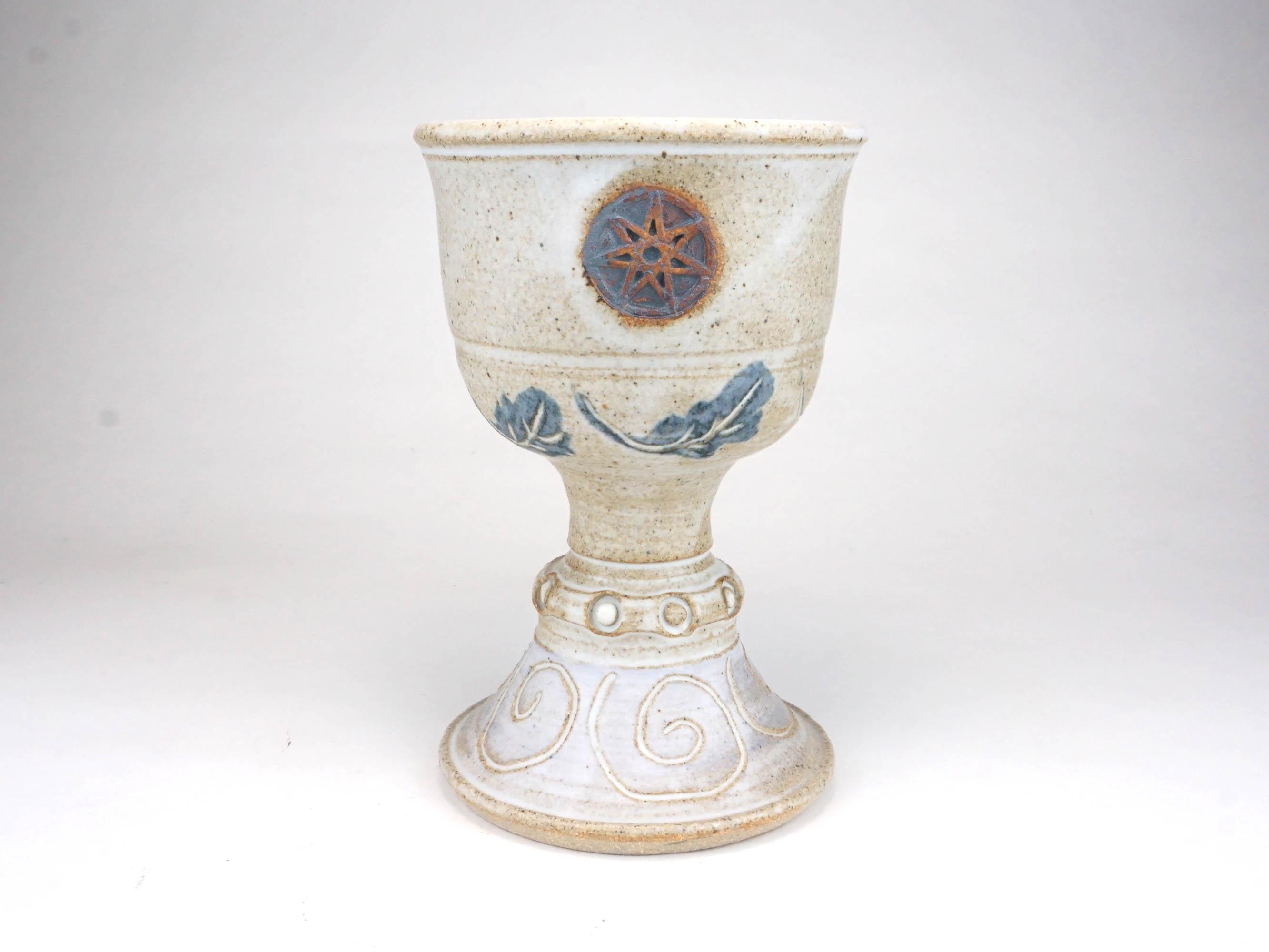 Fairy Star Wiccan Septagram Ritual Altar Chalice Feri Spiral Oak Leaves ...