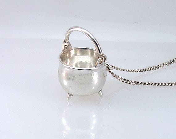 Miniature Witches Cauldron Sterling Silver Ritual Tool Charm | Etsy
