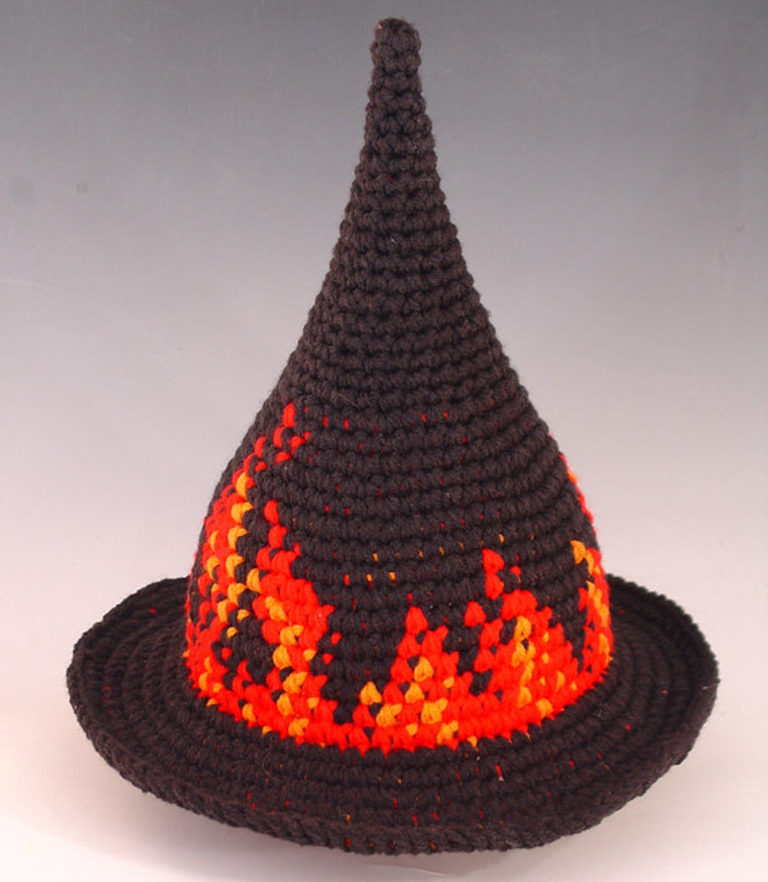 Witch Hat Fire Design , Custom Hand Crocheted - Etsy