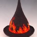 Witch Hat Fire Design , Custom Hand Crocheted - Etsy