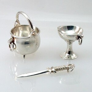 Miniature Boline Sickle Necklace Sterling Silver Ritual Tool Charm ...