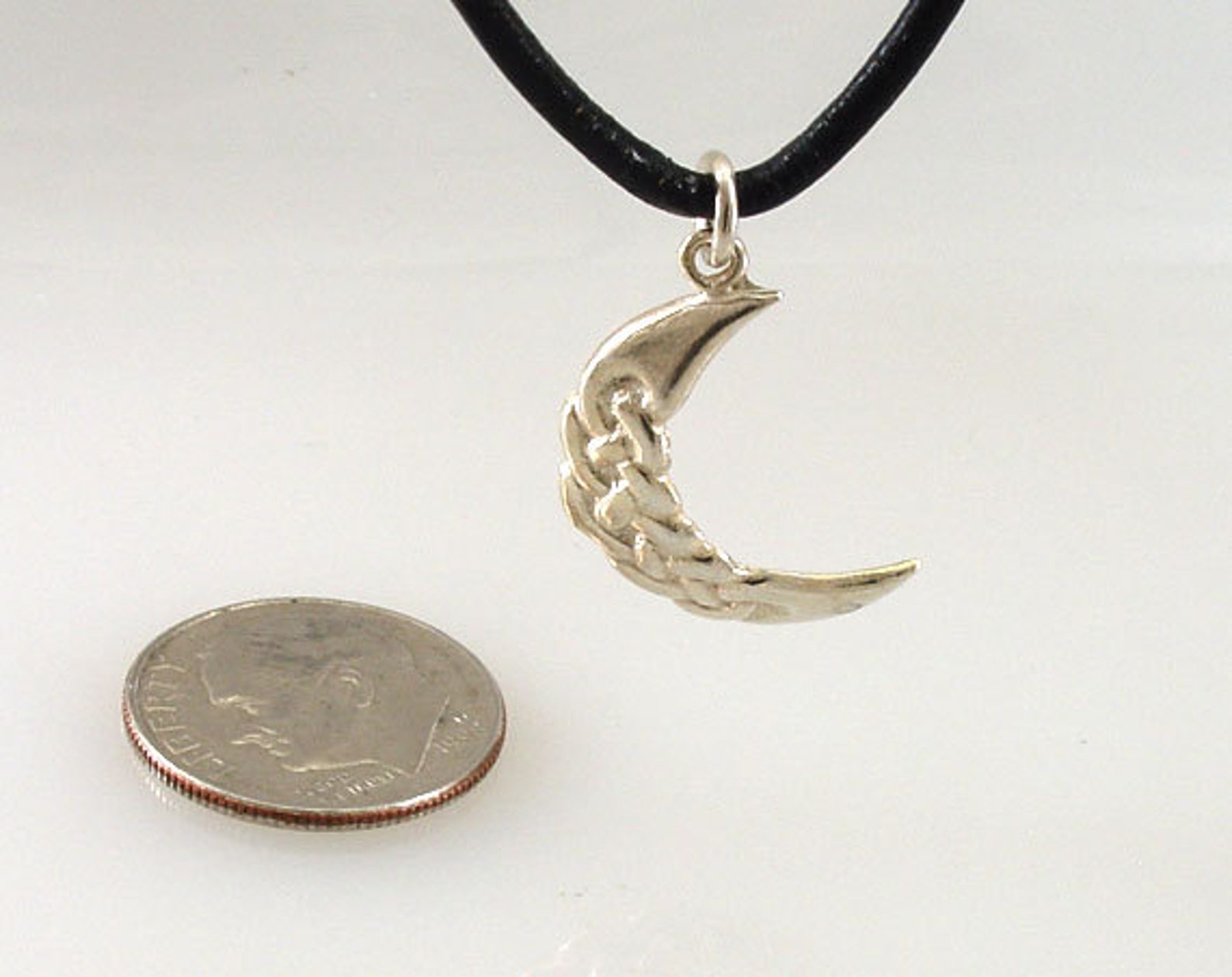Crescent Moon Celtic Knotwork Sterling Silver Necklace | Etsy Crescent Moon Celtic Knotwork Sterling Silver Necklace | Etsy
