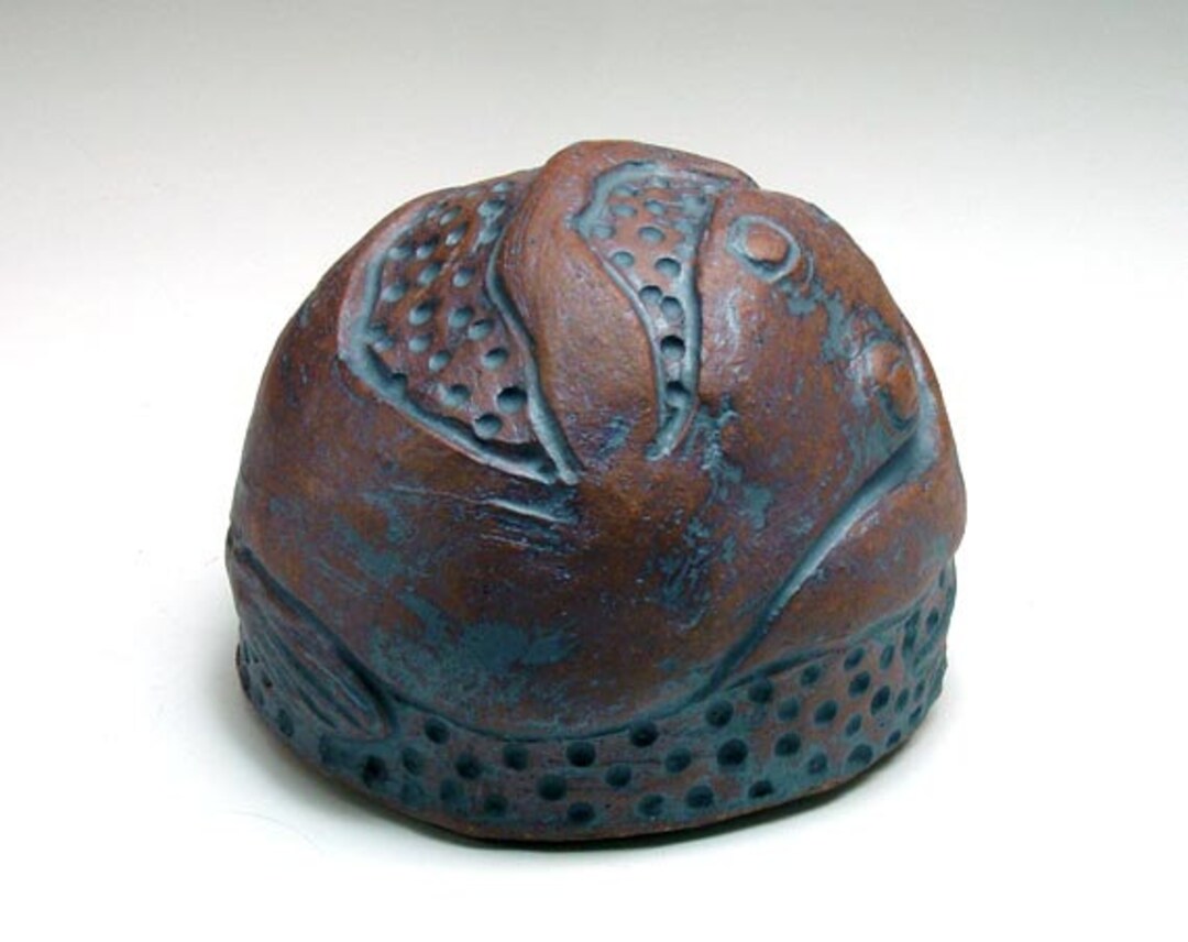 Lizard Salamander Clay Rattle, Sculpted Stoneware Pottery Altar Shaker ...