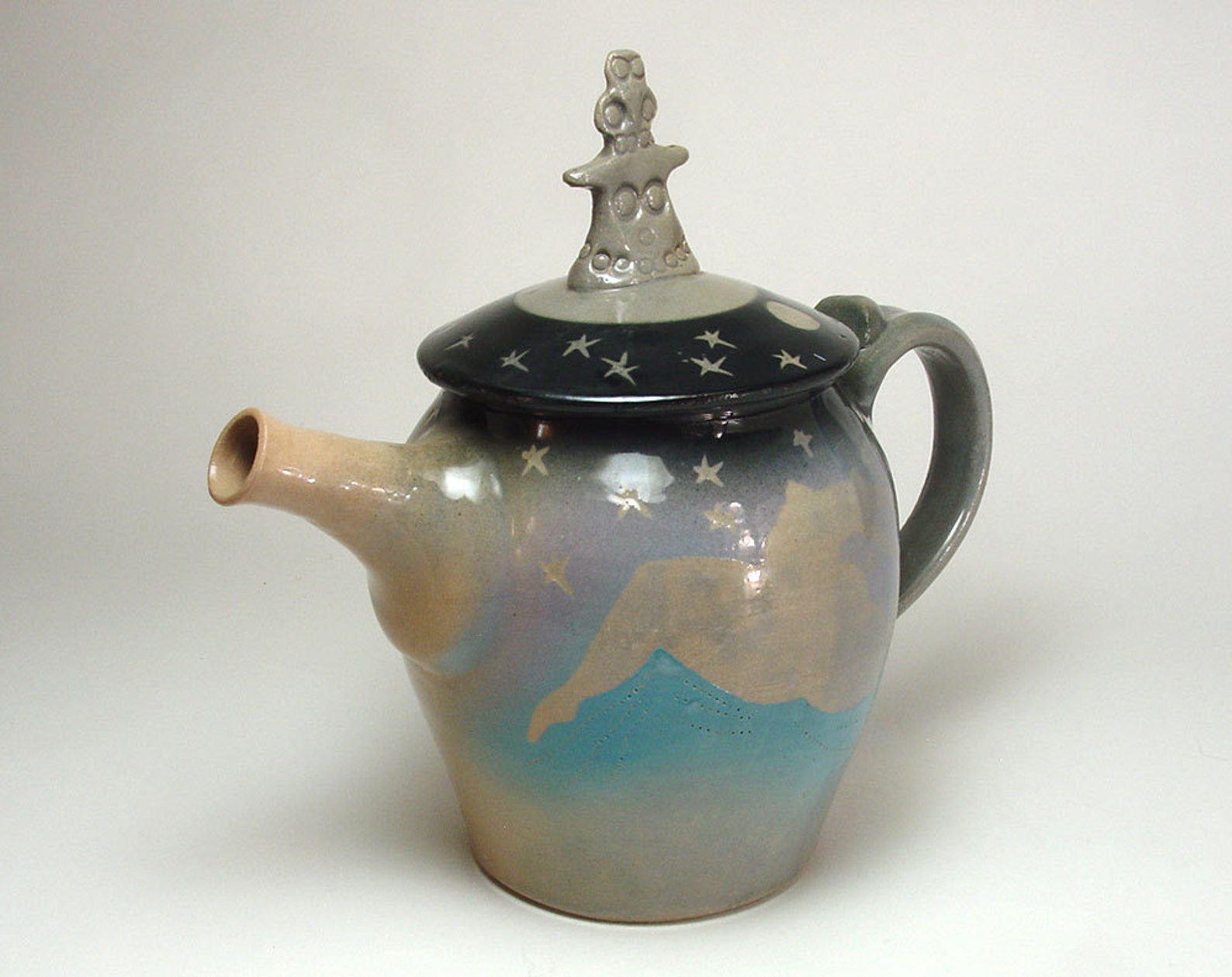 Tan Porcelain Leaping Dancer Teapot Unique Hand Made Sculpted - Etsy