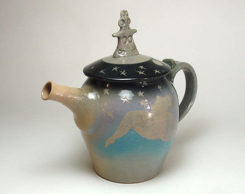 Tan Porcelain Leaping Dancer Teapot Unique Hand Made Sculpted - Etsy