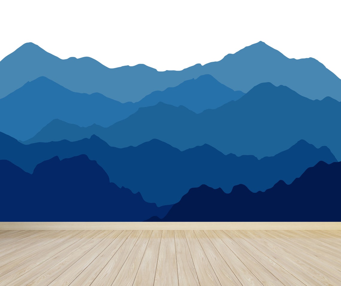 Mountain Mural Decal Mountain Decal Nursery Decal Mountain - Etsy