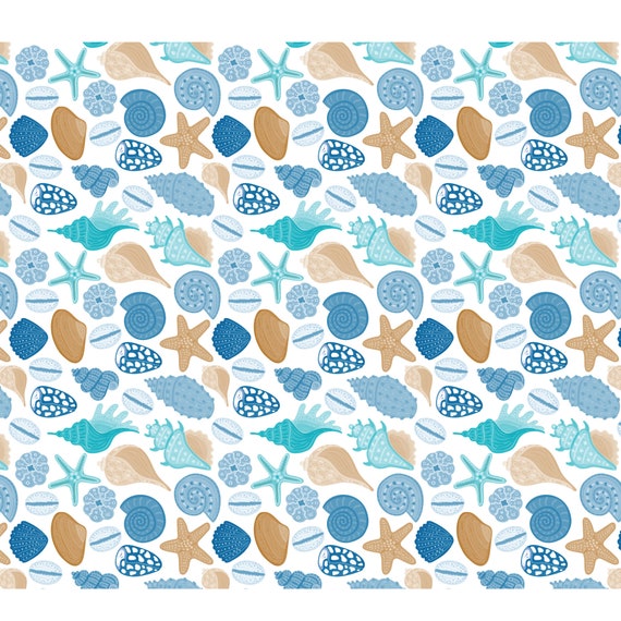 Seashell Beach Contact Paper Nautical Beach Wall Paper Peel - Etsy