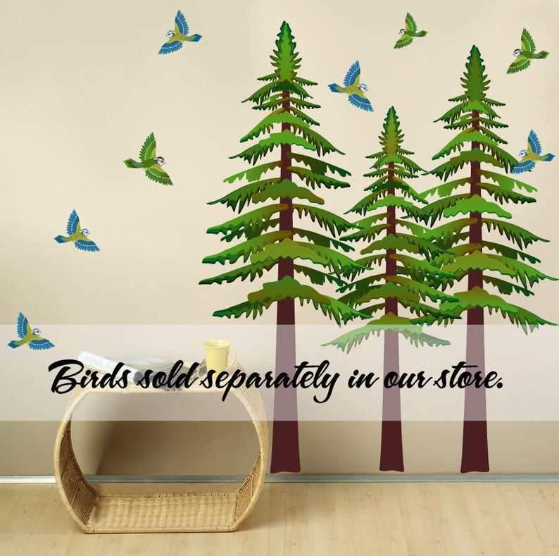 Pine Trees Wall Decal | Etsy