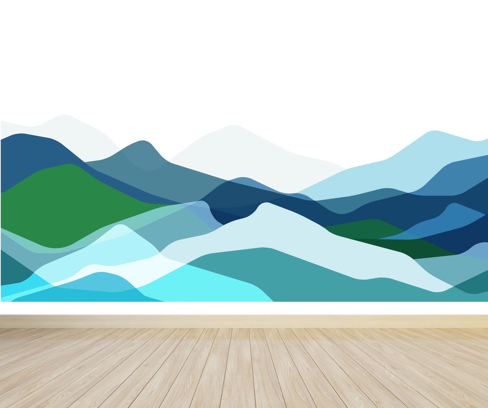 Mountain Decal Mountain Mural Decal Nursery Decal Mountain - Etsy