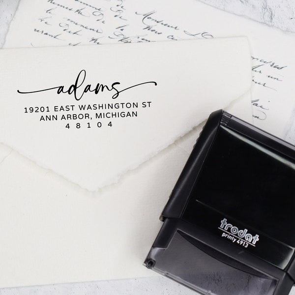 Self Inking Address Stamp - Etsy