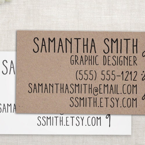 Business Card Stamp Custom Business Cards or Etsy Shop - Etsy