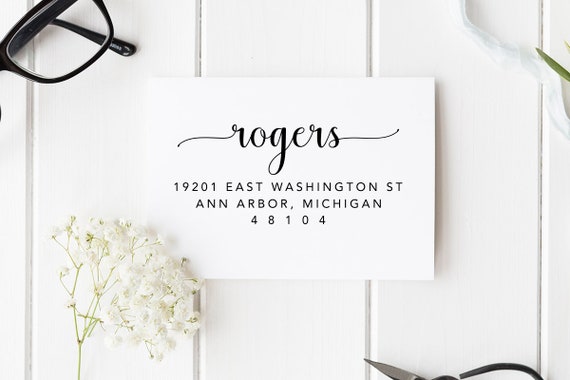 Return Address Stamp Self Inking Address Stamp Housewarming | Etsy