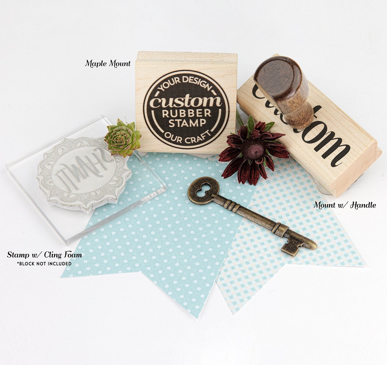 Custom Rubber Stamp, Monogram Stamp, Wheat Design, DIY Wedding Gifts ...