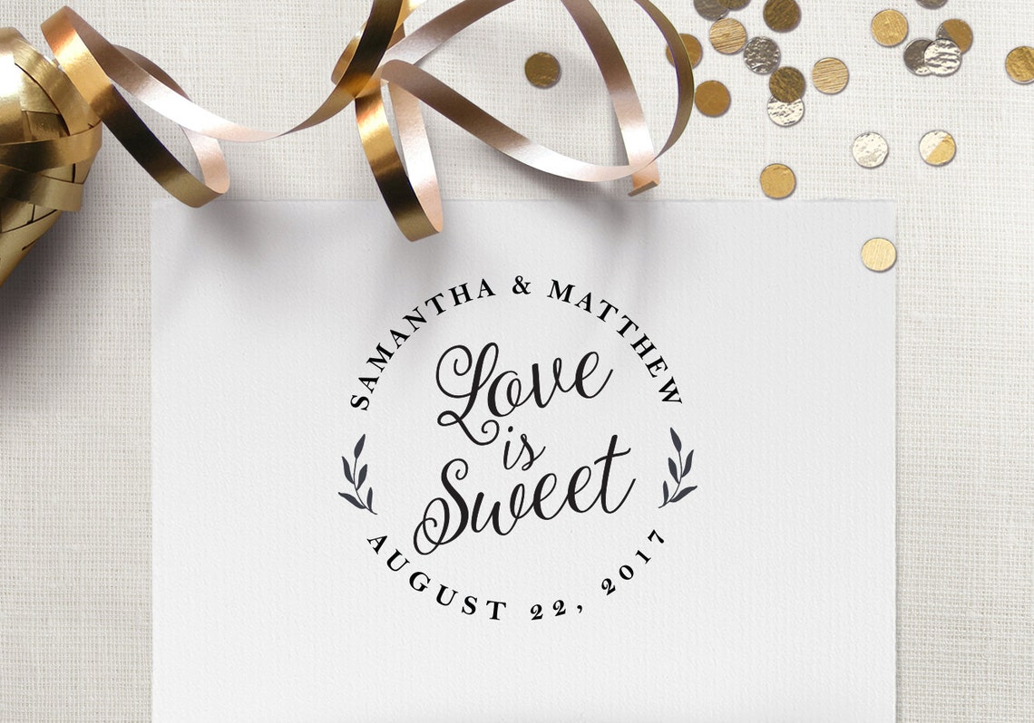 Wedding Stamp Wedding Favors Stamp Custom Stamp DIY Wedding - Etsy