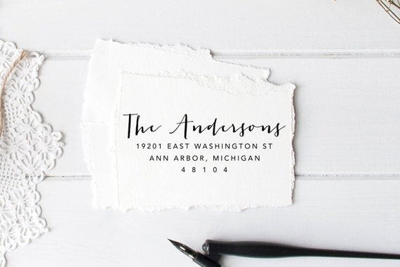 Family Address Stamp Custom Return Address Stamp. - Etsy