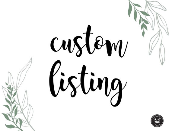 RESERVED // Custom Listing - Etsy