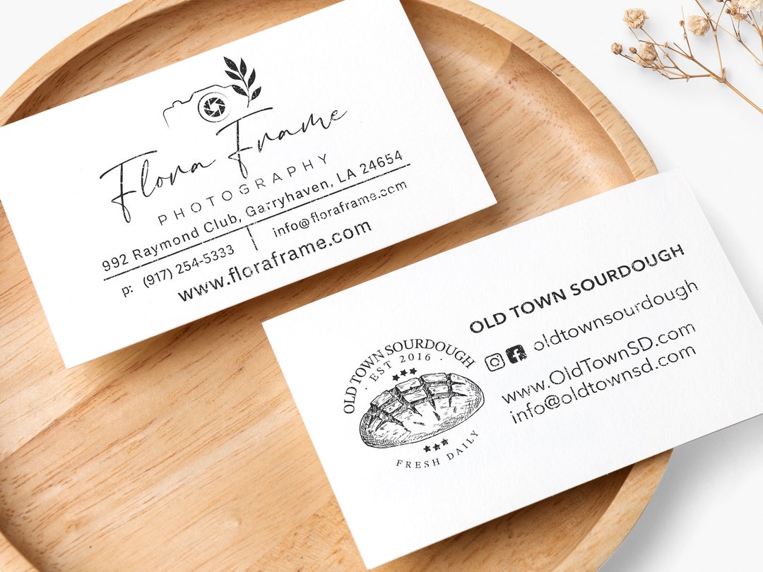 Business Card Stamp Custom Business Card or Etsy Shop Stamp, Custom ...