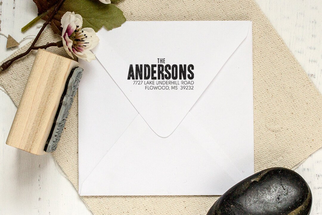 Custom Address Stamp, Custom Stamp, Housewarming Gift, Return Address ...