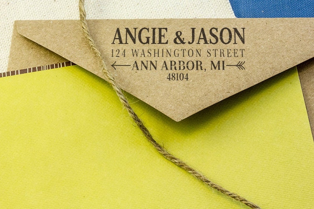 Return Address Stamp, Personalized Rubber Stamp, Housewarming Gift ...