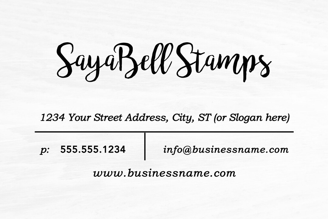 Business Card Stamp - Custom Business Card or Etsy Shop Stamp, Thank ...