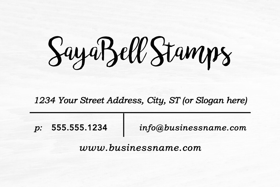 Business Card Stamp Custom Business Card or Etsy Shop Stamp - Etsy