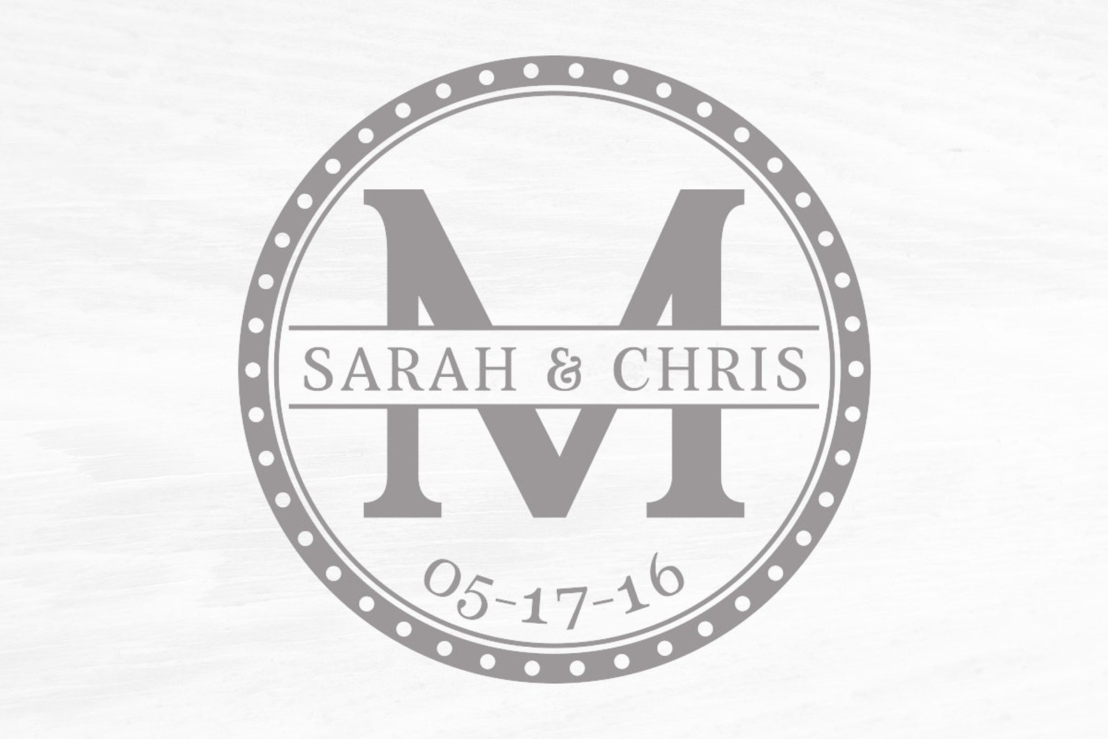 Custom Rubber Stamp Monogram Stamp Traditional DIY Wedding - Etsy