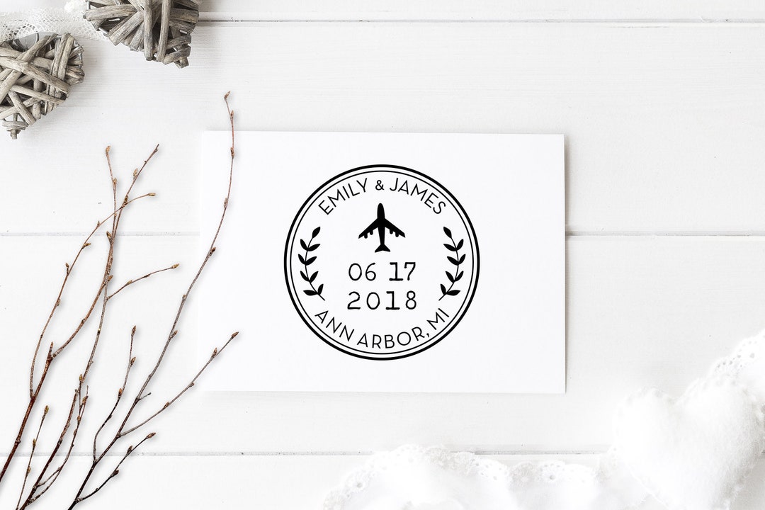 Wedding Rubber Stamp for Wedding Favors, Napkins, Cards. Custom Rubber ...