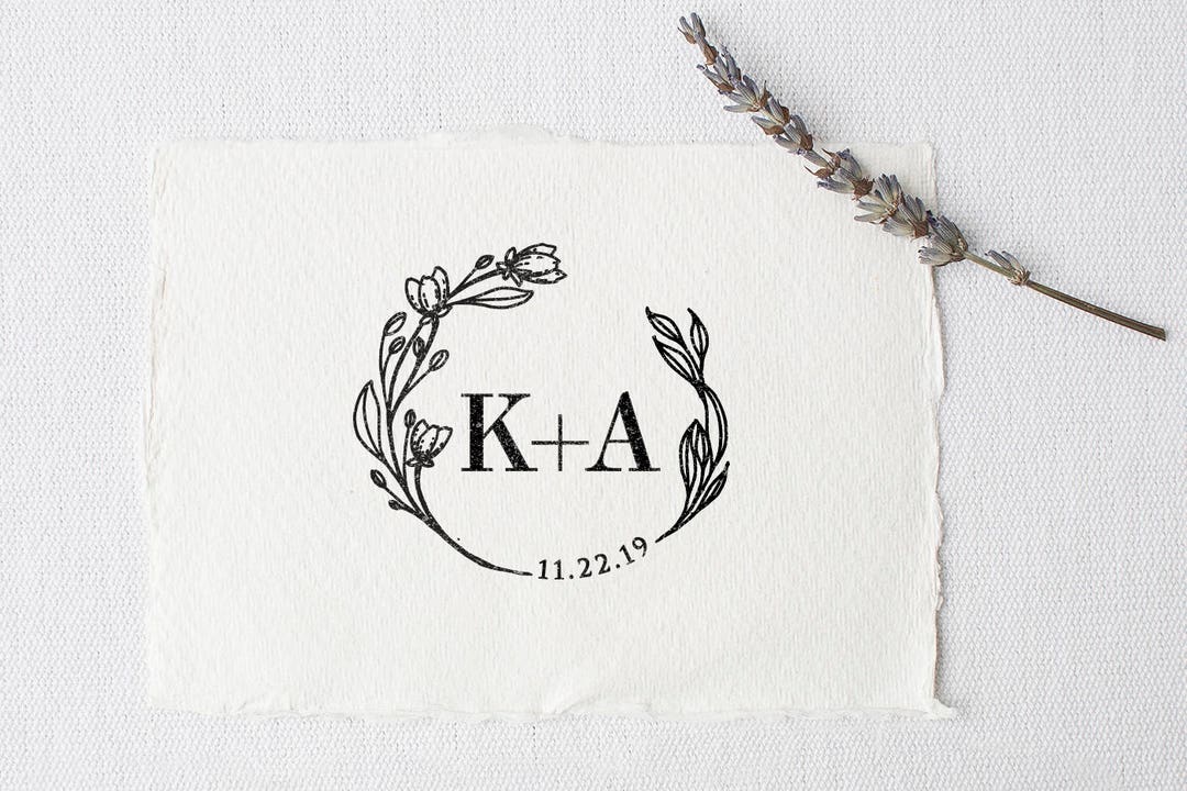 Wedding Rubber Stamp for Wedding Favors, Napkins, Cards. Custom Rubber ...