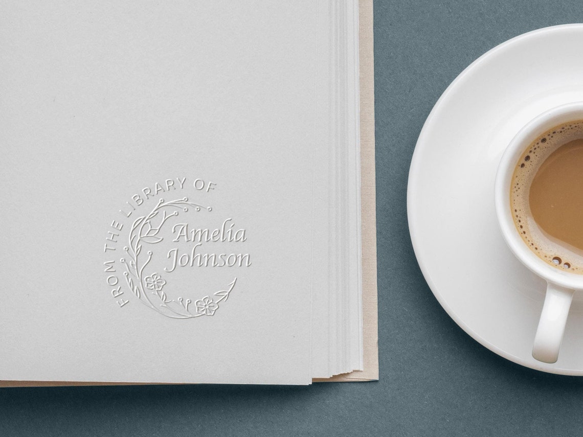 PERSONALIZED BOOK EMBOSSER for Library | Customizable Embosser or Stamp ...