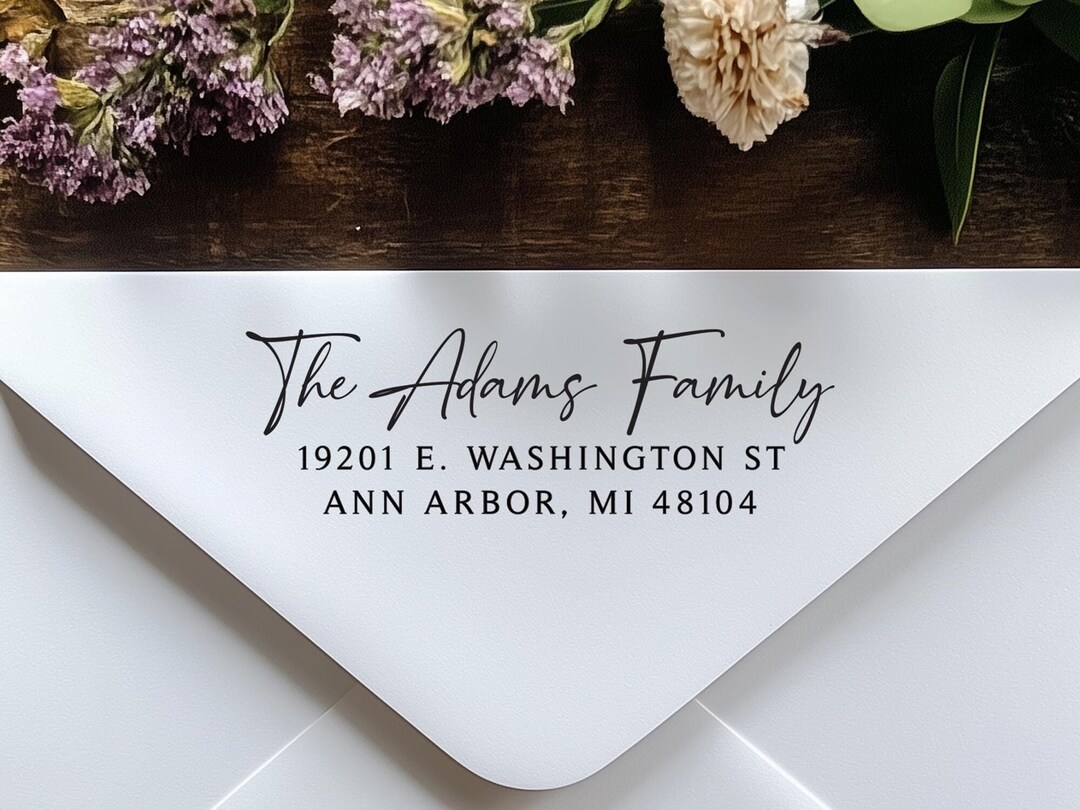 Custom Address Stamp, Self Inking Stamp, Personalized Address Stamp ...