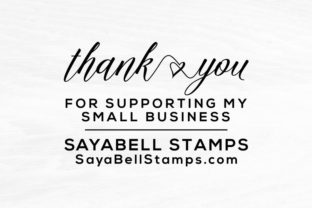 Support Small Business Thank You Stamp, Business Card Stamp - Custom ...