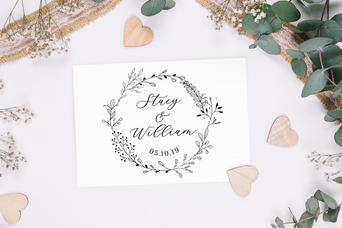 Wedding Stamp Wedding Favors Stamp Custom Stamp DIY Wedding - Etsy